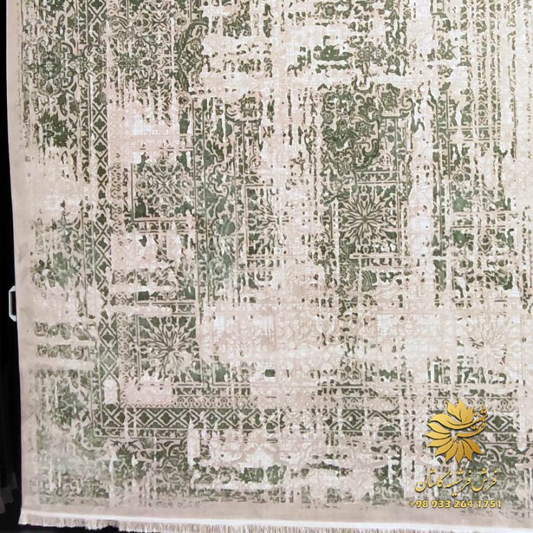فرش سبز جدید 700 شانه مدرن 71028ng – فرشینه کاشان